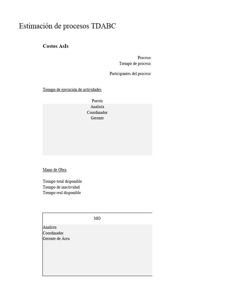 Copia de TDABC Method Estimation - Enlace - Agente y Red Hospitalaria ...