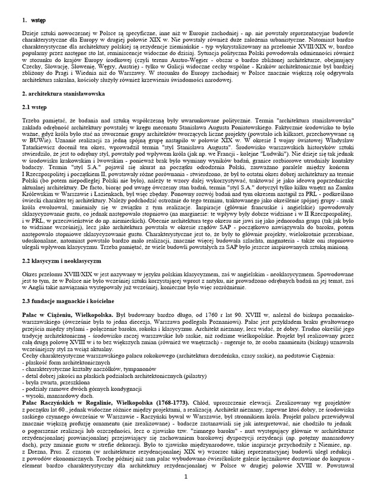 Notatki - Architektura | PDF Notatki - Architektura | PDF