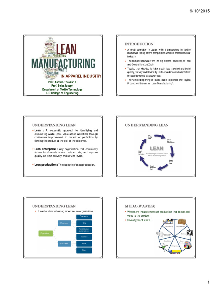 Lean Management in Apparel Manufacturing | PDF | Lean Manufacturing ...