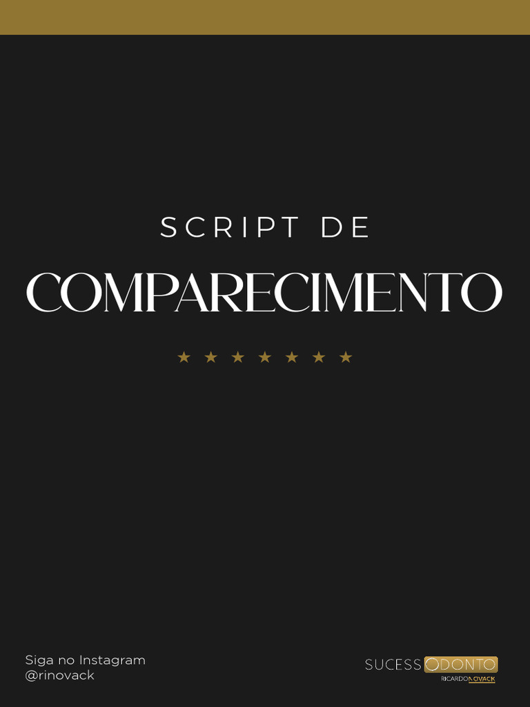 Ebook Script de Comparecimento | PDF