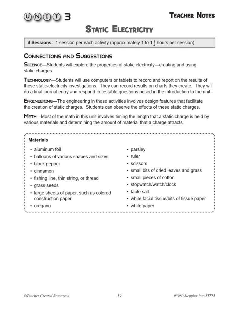 Experiment. Static Electricity | PDF | Electric Charge | Atoms