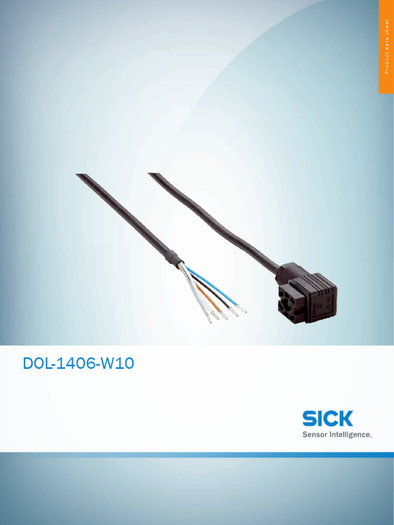 DOL-1406-W10 Sensor Cable Data Sheet | PDF | Electrical Connector ...