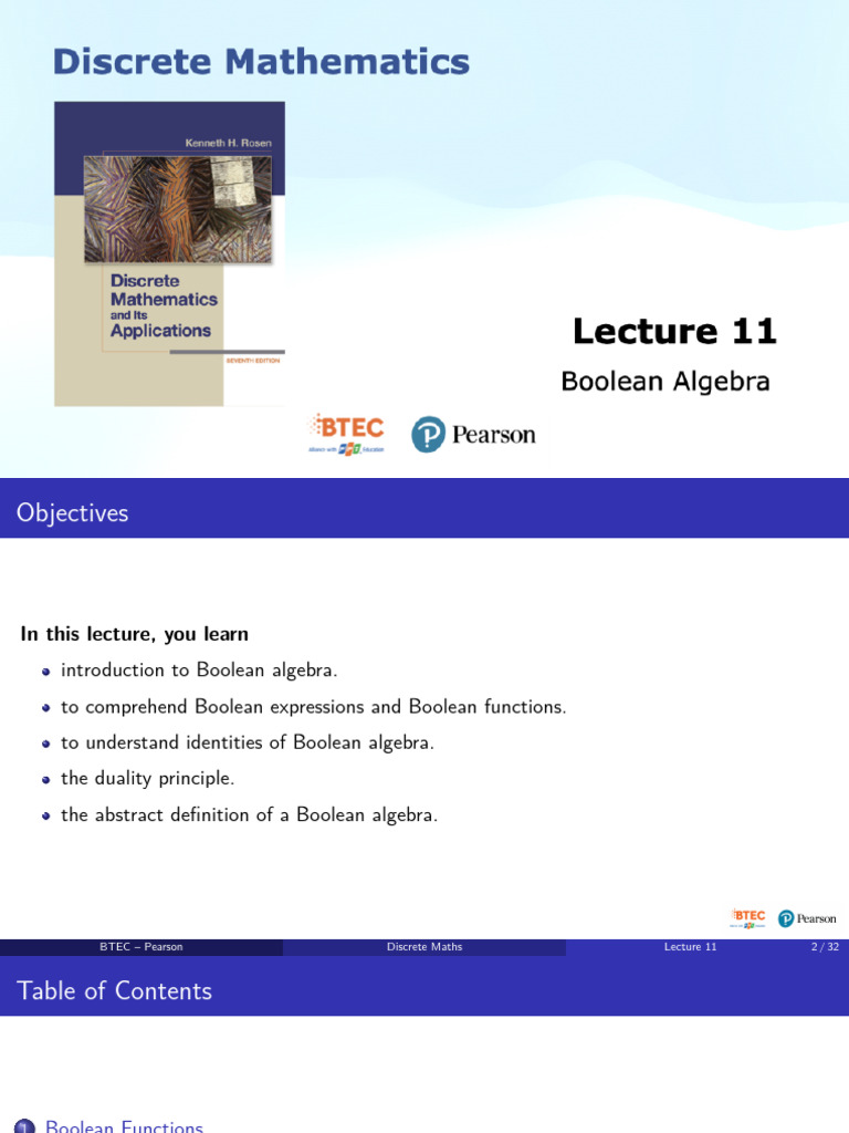 Slide DicreteMath | PDF | Boolean Algebra | Teaching Mathematics