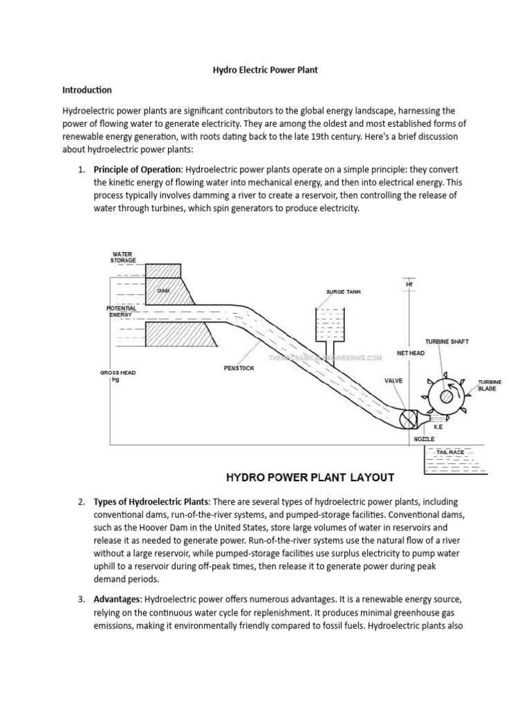 Overview of Hydroelectric Power Plants | PDF | Hydroelectricity ...