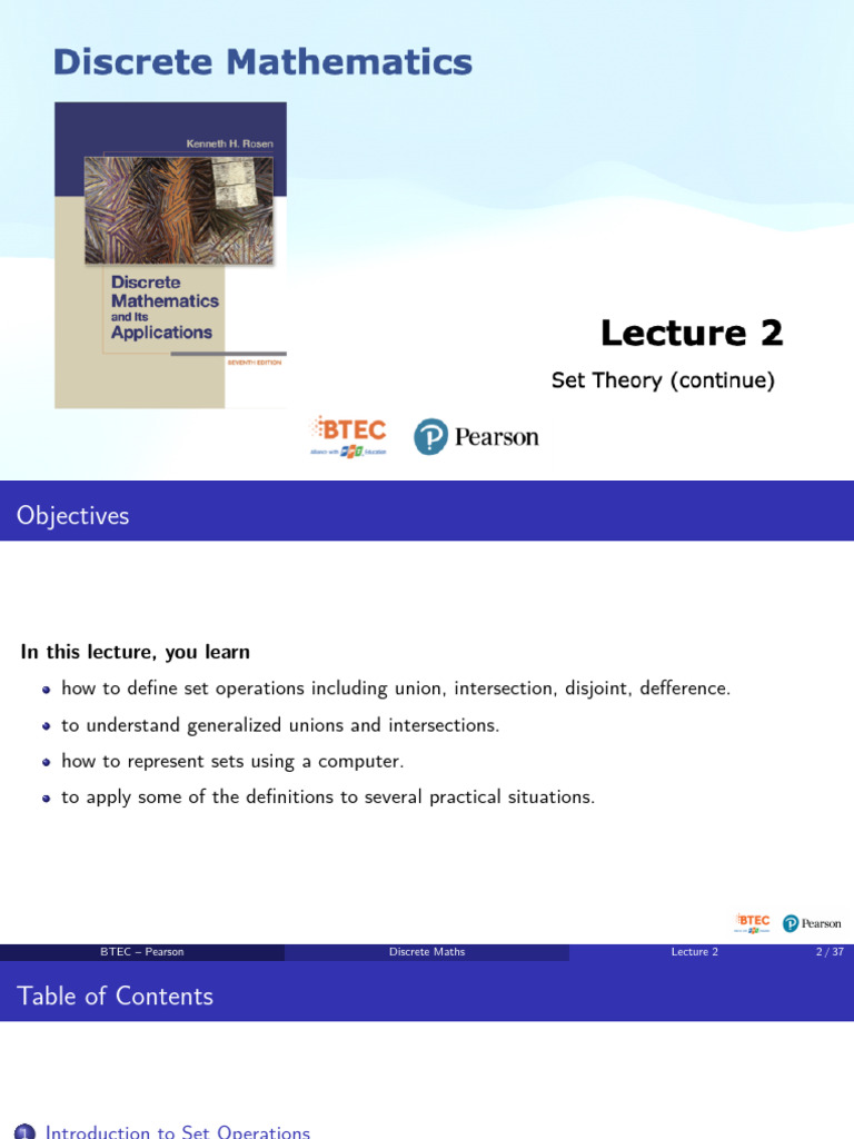 Slide Dicretemath | PDF | Set (Mathematics) | Intersection (Set Theory)