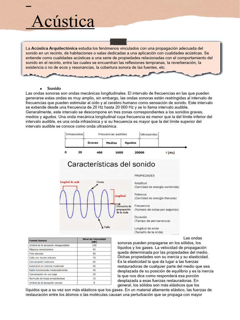 Acústica | PDF | Sonido | Mecanica clasica