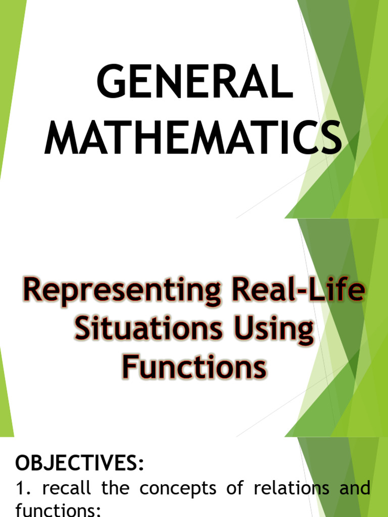 1 2 - Represent Real Life Situations - Evaluating - Functions | PDF ...