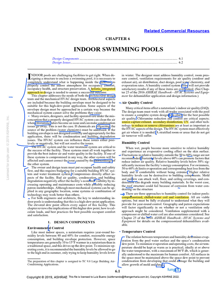 I-P A19 Ch6 Indoor Swimming Pools | PDF | Humidity | Duct (Flow)
