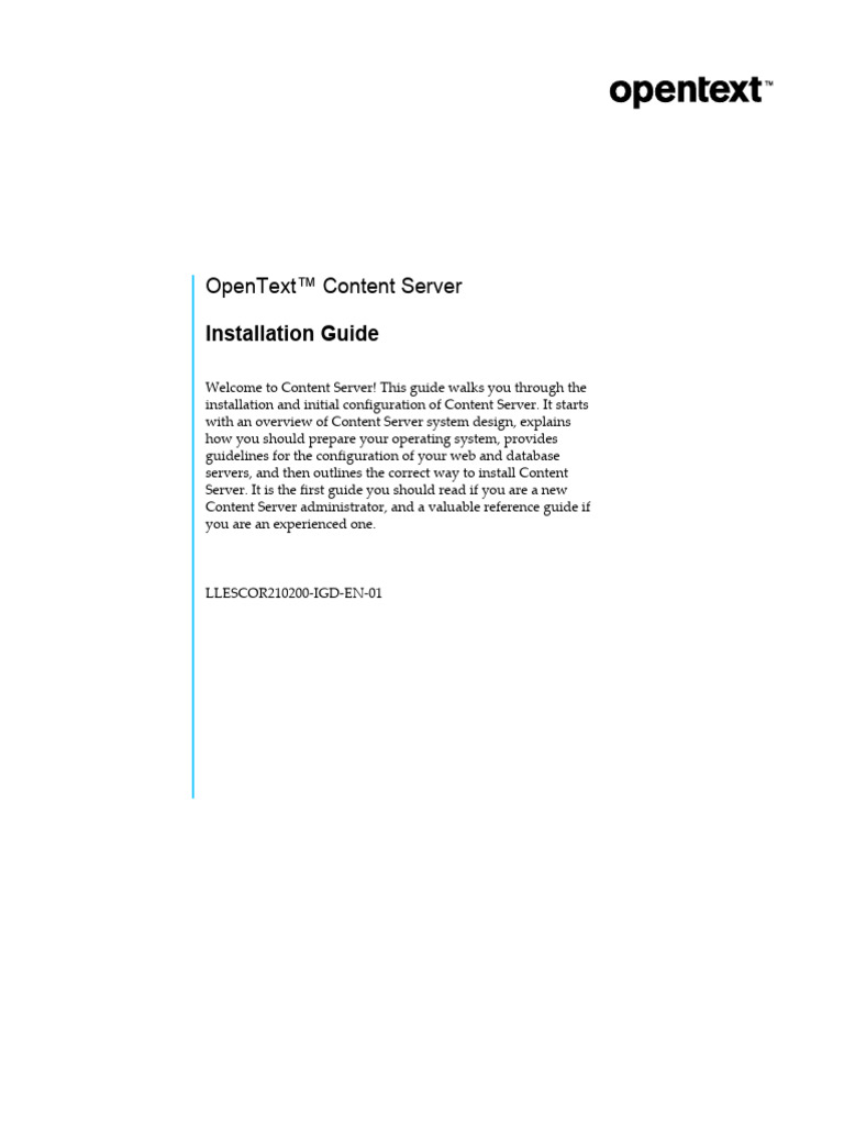 OpenText Content Server CE 21.2 - Installation Guide English ...