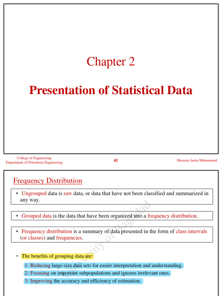 Engineering Statistics - Chapter 2 Jafar | PDF | Statistics | Interval (Mathematics)