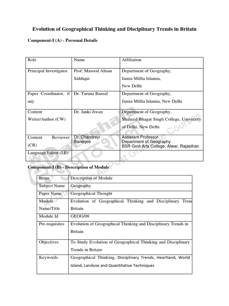 British Geographical Thought | Download Free PDF | Geography | Geopolitics
