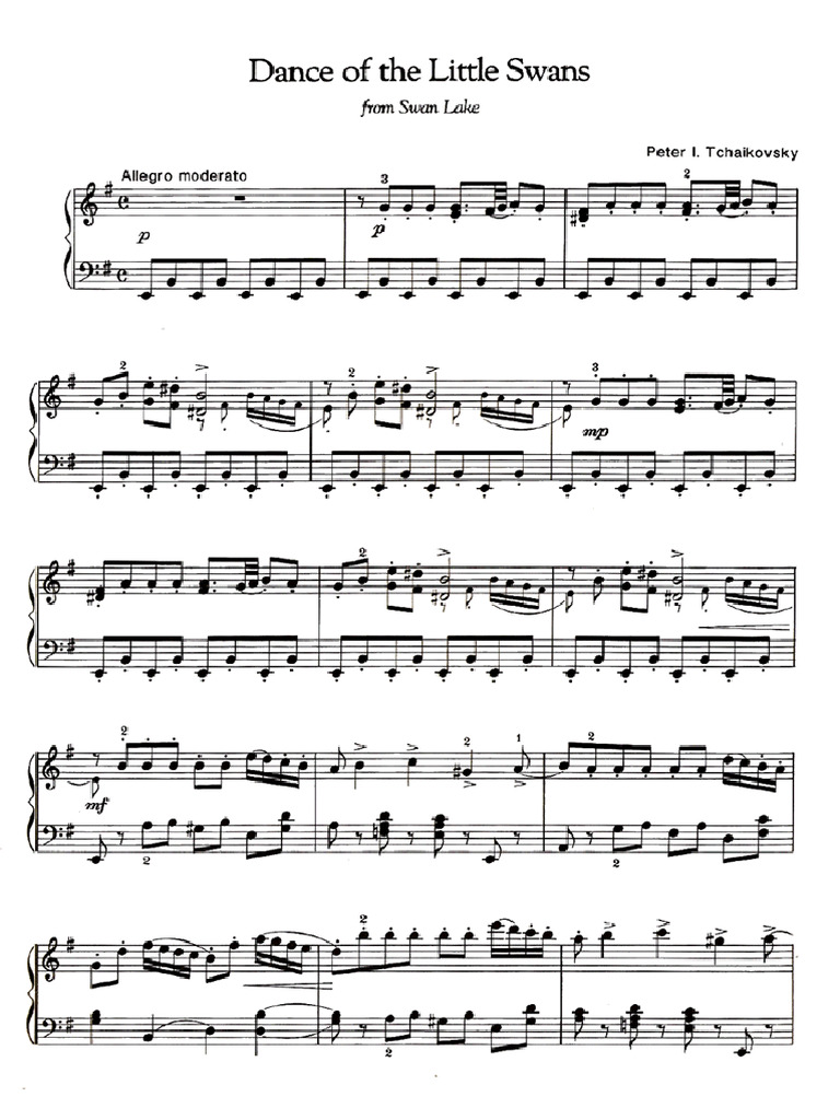 Swan Lake - Dance of The Little Swans | PDF