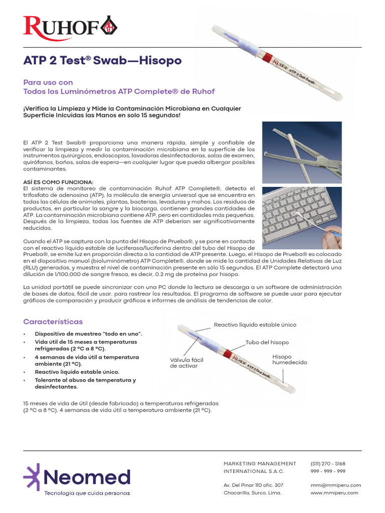 Folleto - Atp2 Test Swab - Hisopo - 240220 - 171555 | PDF | Trifosfato ...