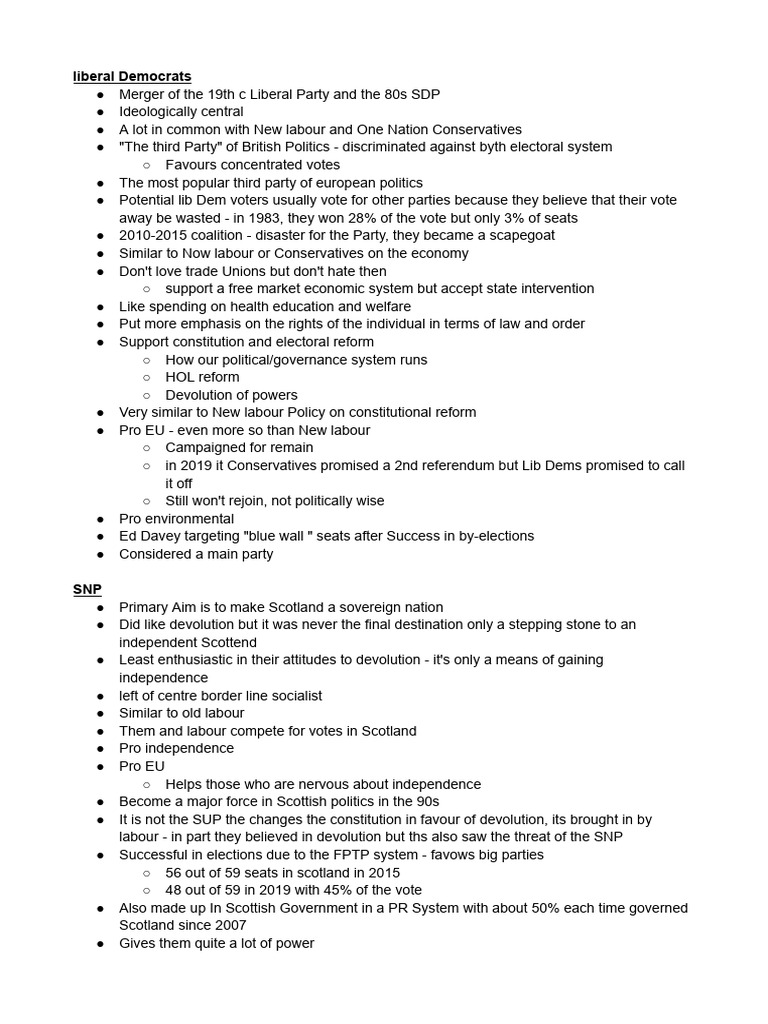Overview of UK Political Parties and Systems | PDF | Brexit | Labour ...