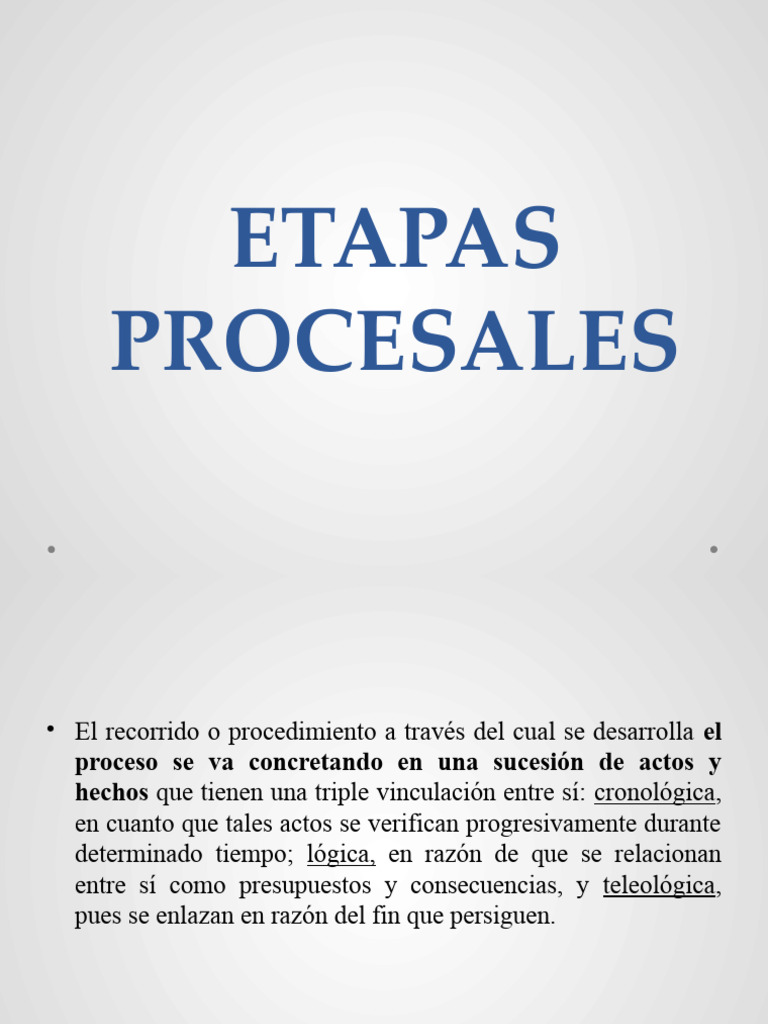 Clase 2. Etapas Procesales | PDF | Mandato | Pagos