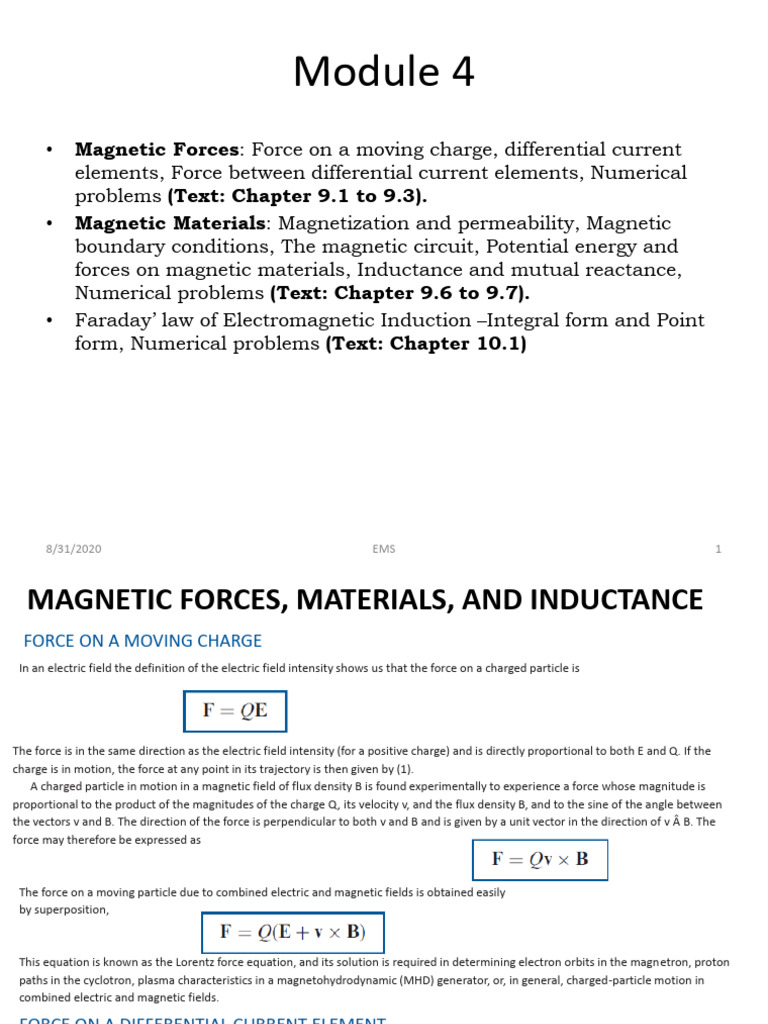 Emw Mod4@Azdocuments - in | PDF | Magnetic Field | Inductance