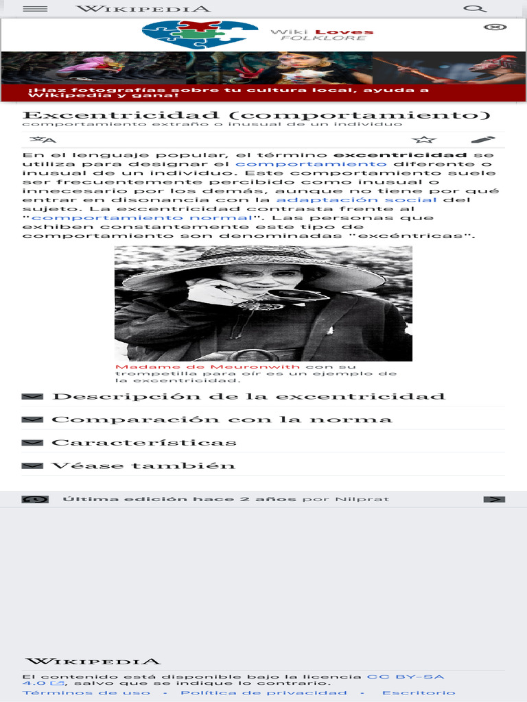 Excentricidad (Comportamiento) - Wikipedia, La en | PDF