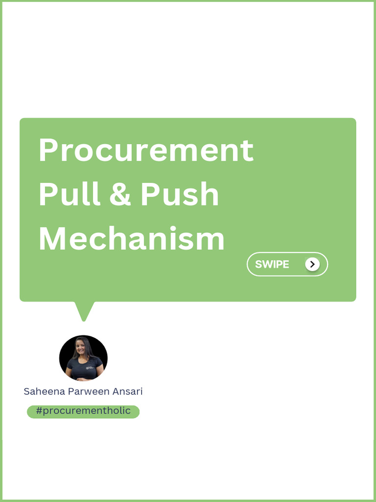 Push-Pull Mechanisms in Procurement | PDF | Procurement | Inventory