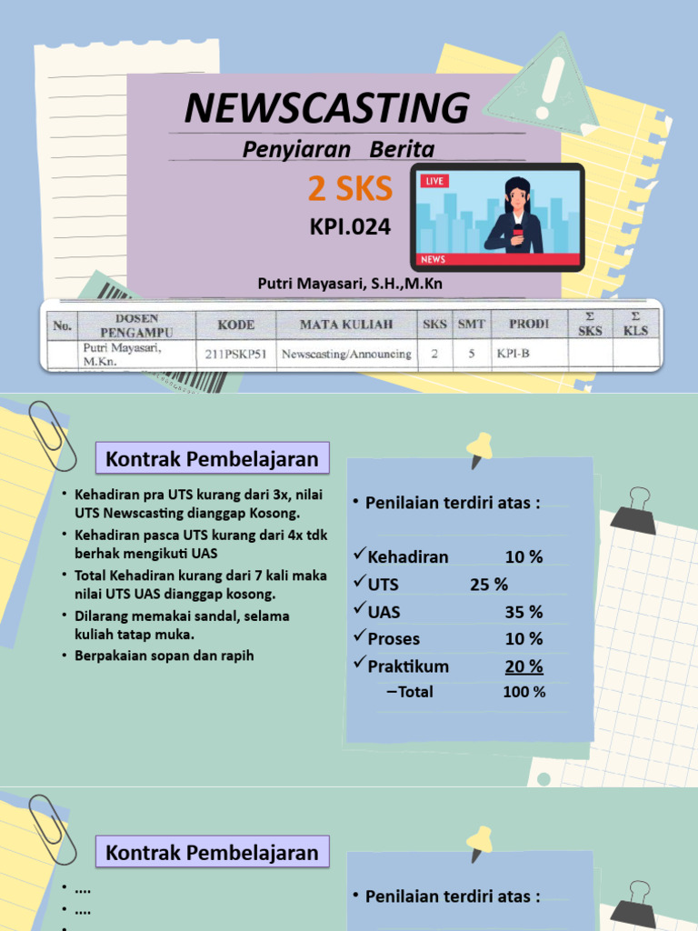 Dasar-Dasar Newscasting dan Tekniknya | PDF