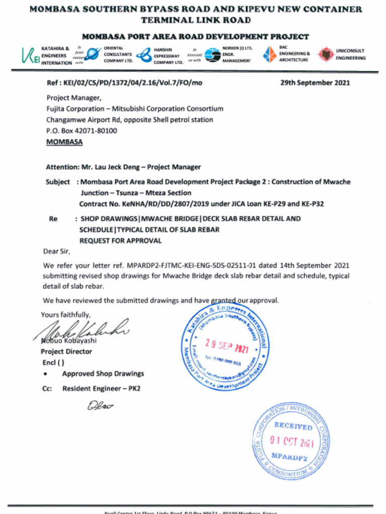 OG-02511 Mwache Bridge Deck Slab | PDF