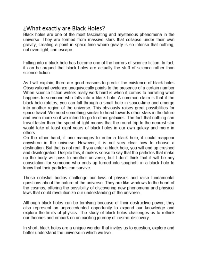 black holes | PDF | Black Hole | Universe