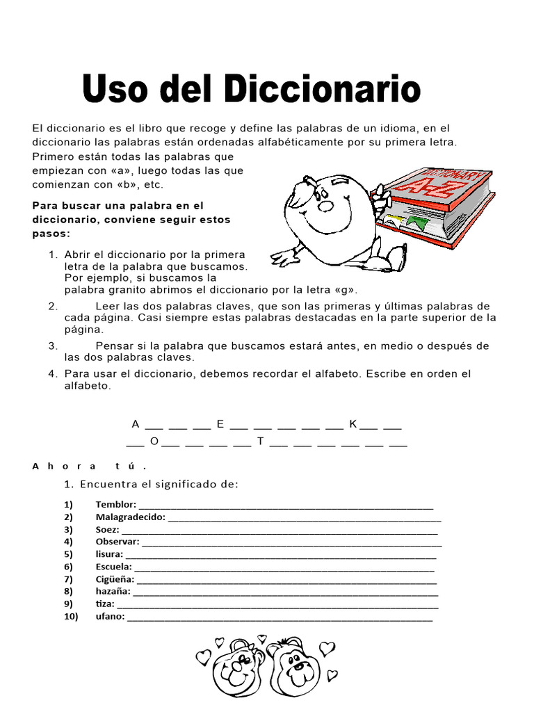 El Diccionario para Cuarto de Primaria | PDF | Diccionario ...