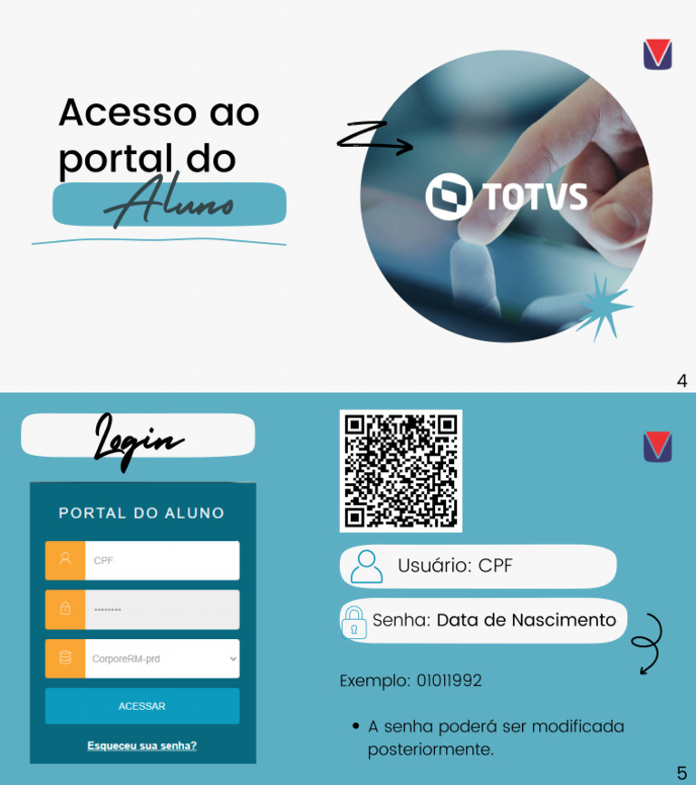 Acesso Ao Portal Do Aluno - TOTVS | PDF