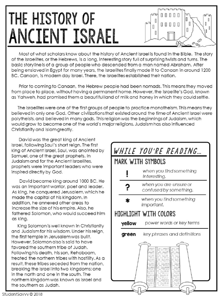 Jesus Pena - Hist of Ancient Israel Reading Passage | PDF