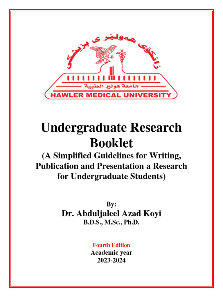 Undergraduate Research Booklet 2023 2024 | PDF | Mentorship | Academic ...