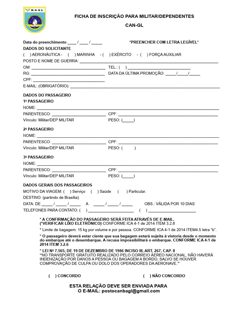 Enviando FICHA INSCRICAO PAL | PDF