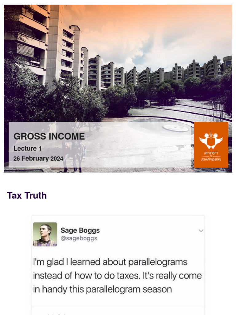Module 3 Gross Income 2024 - Lecture 1 | PDF | Gross Income | Income