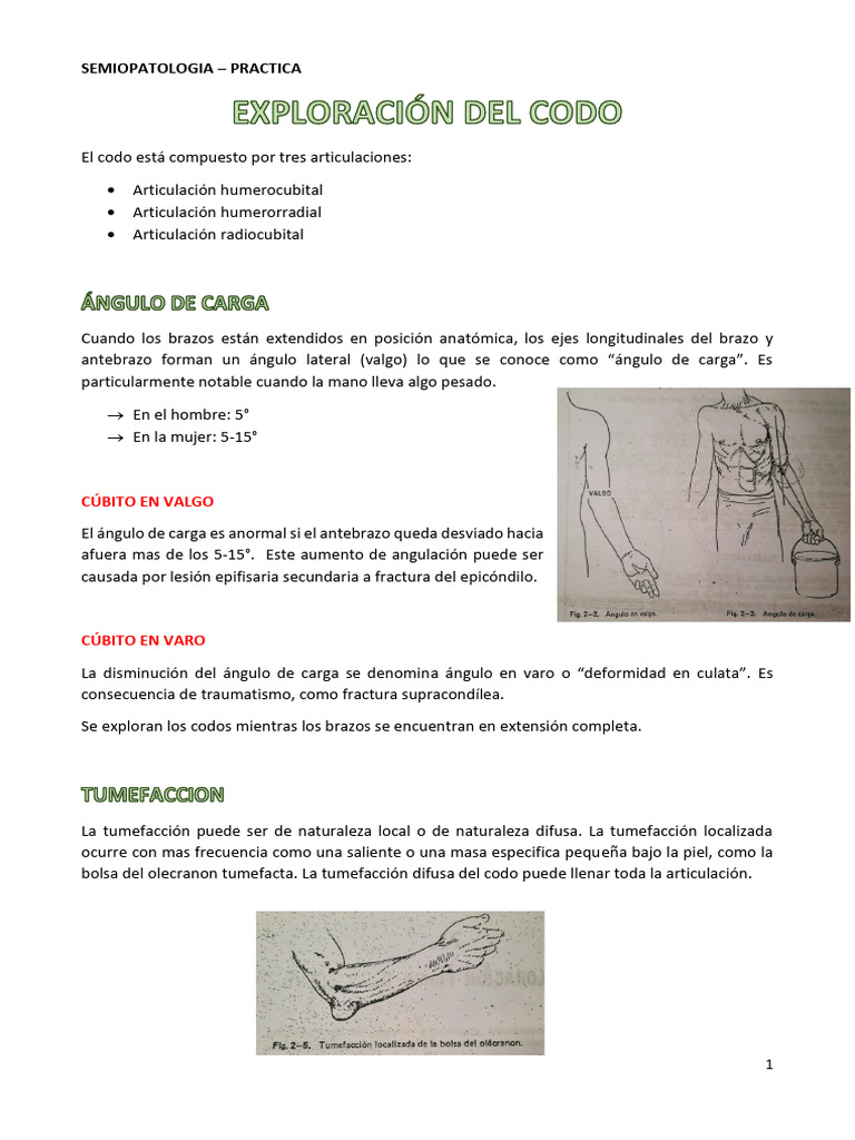 Semiopatologia Codo | Descargar gratis PDF | Codo | Sistema musculoesquelético