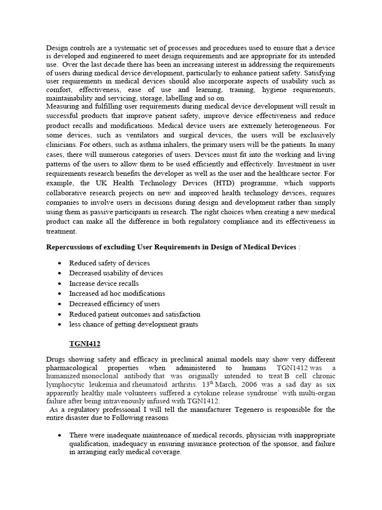 Design Controls Are A Systematic Set of Processes and Procedures Used ...