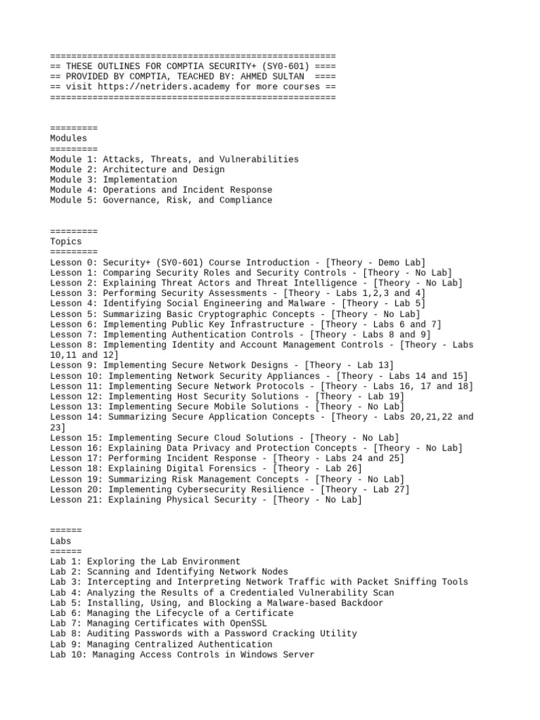 Security (SY0-601) | PDF | Security | Computer Security