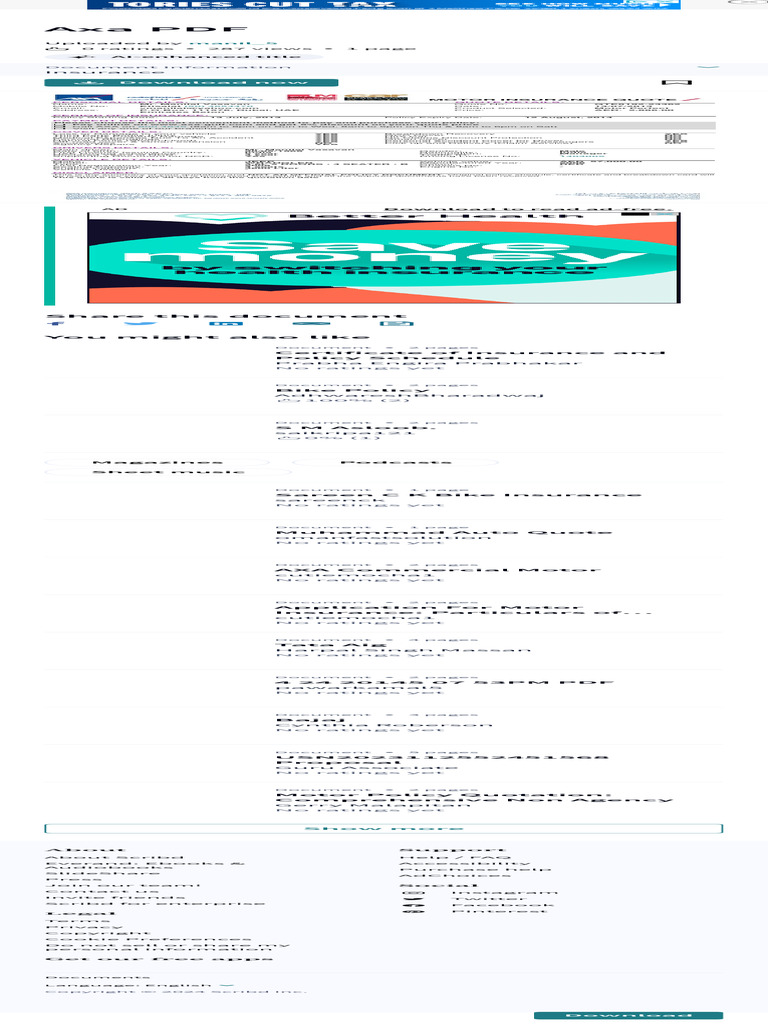 Axa PDF | PDF | Vehicle Insurance | Scribd