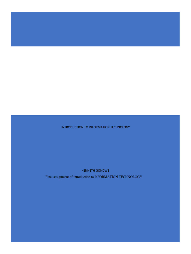 Final Assignment of Information Technology | PDF | Databases | Software Final Assignment of Information Technology | PDF | Databases | Software
