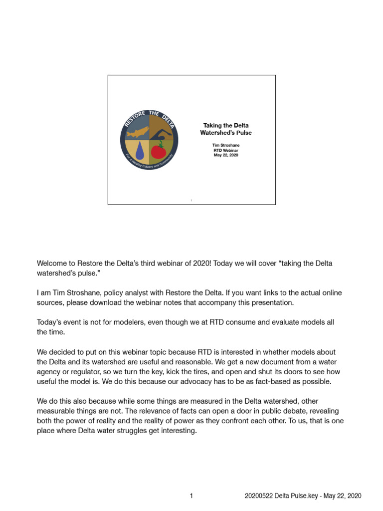 Delta Pulse Presentation | PDF | Earth Sciences | Hydrology