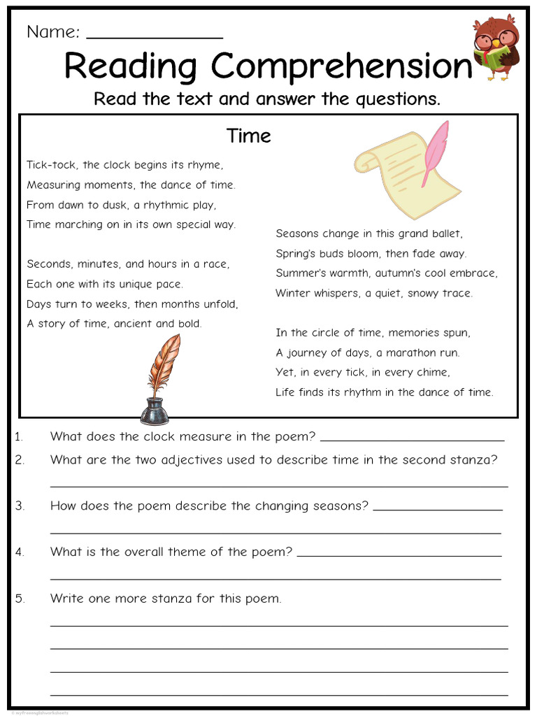 Time and Seasons: Poem Comprehension | PDF | Poetry