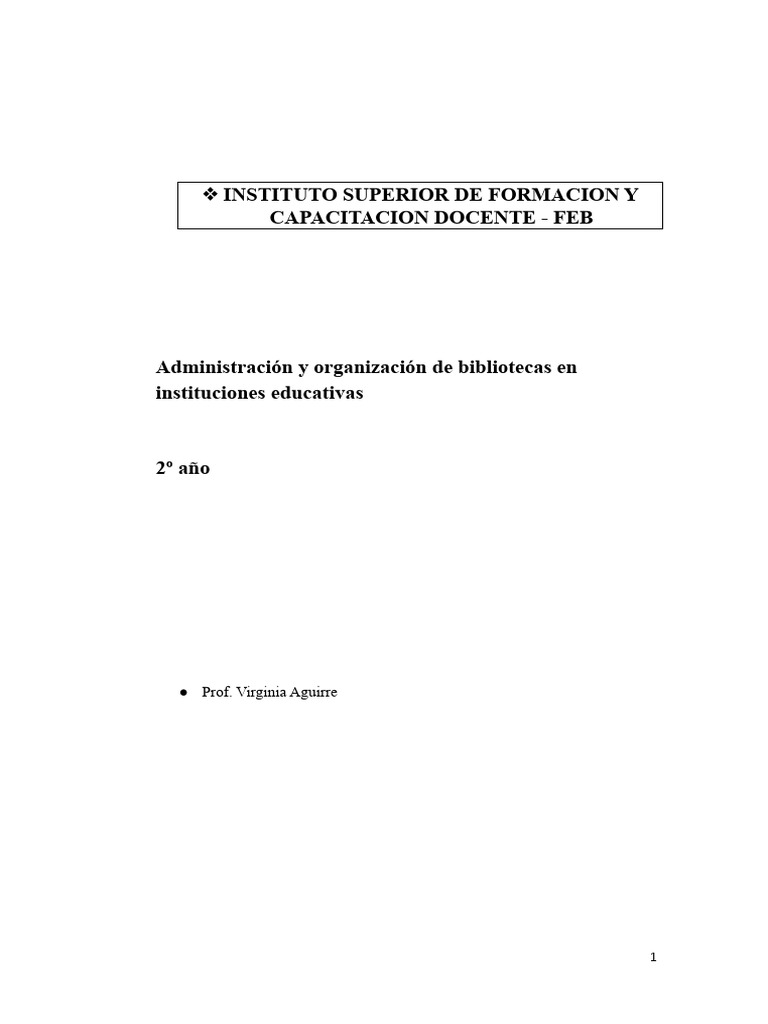 Modulo Adm. 2 Corregido1 | PDF | Biblioteca escolar | Enseñando