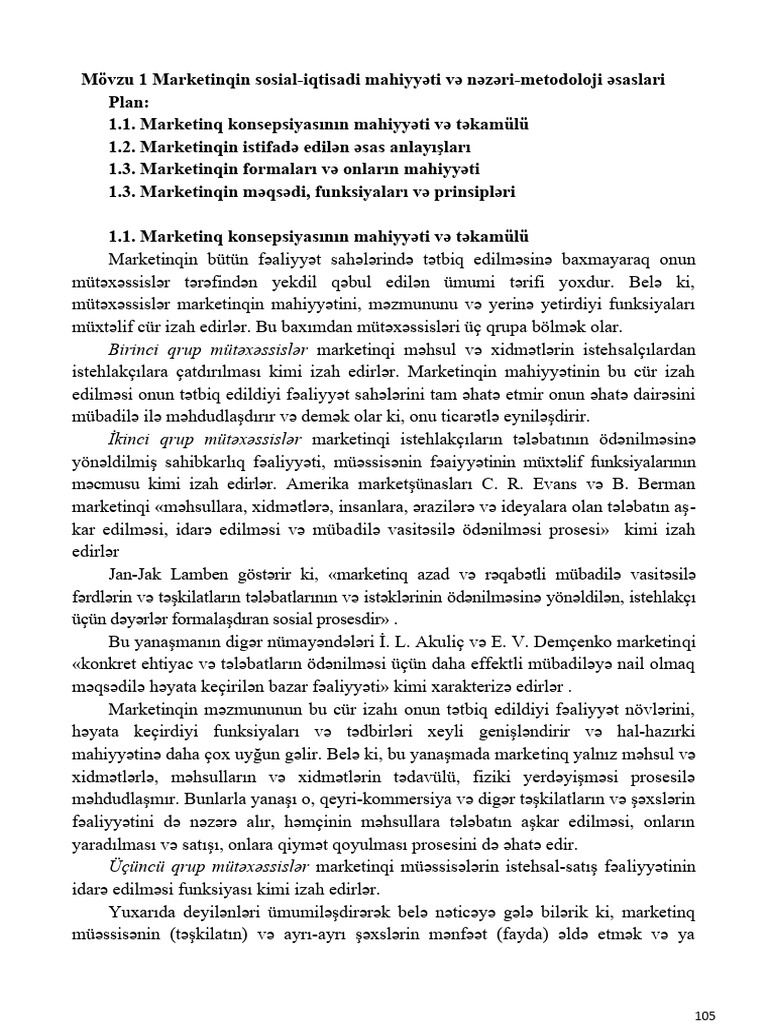 M - Vzu 1 Marketinqin Sosial-Iqtisadi Mahiyy - Ti V - N - Z - Ri-Metodolo | PDF