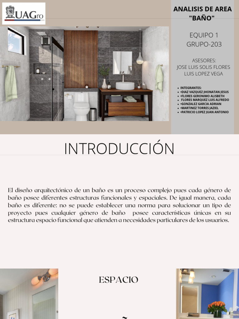 Presentación Equipo 1, Baño | PDF