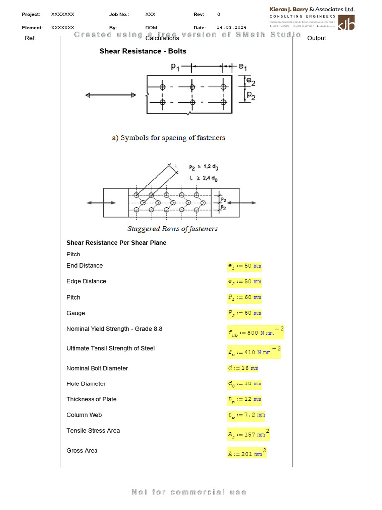 Shear Connection | PDF | Screw | Mechanical Engineering