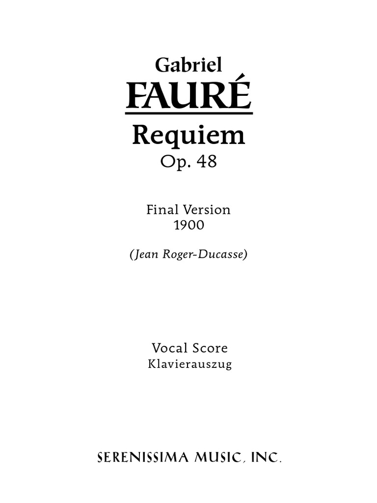 Requiem-Faure Solo Barítono LIBERA ME | PDF