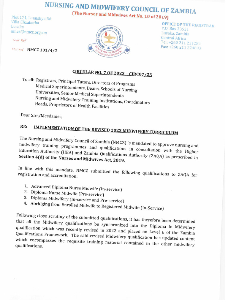 NMCZ Circular No - 7 of 2023 | PDF