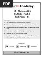 11 Plus GL Assessment Maths Question Booklet | PDF