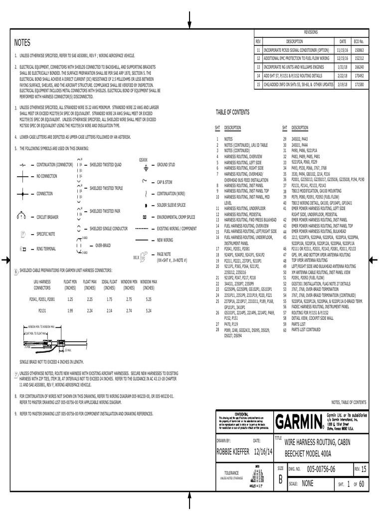 Beechjet 400A Harness Routing Guide | PDF | Electrical Connector ...