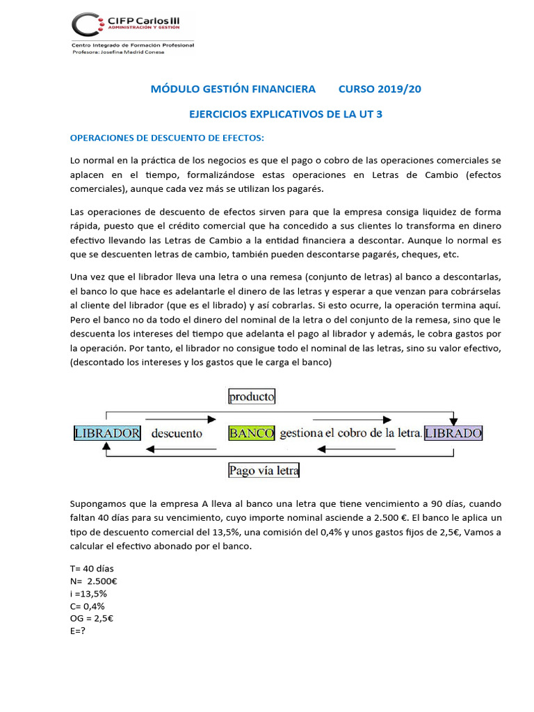 Ejercicios Explicativos Ut 3 I | PDF | Bancos | Transferencia bancaria