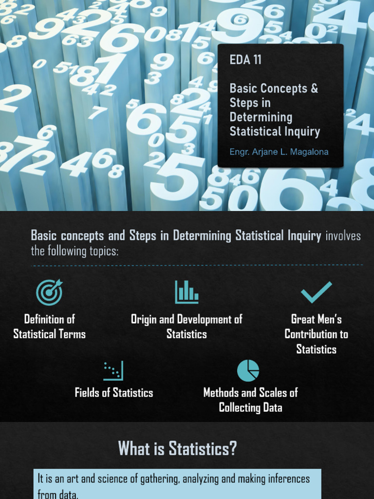 Eda 11 Basic Concepts-1 | PDF | Statistics | Sampling (Statistics)