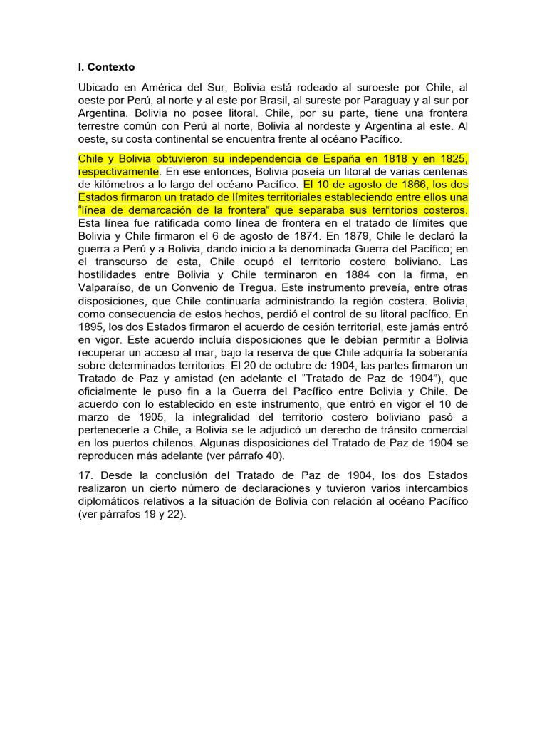 FALLO | PDF | Bolivia | Chile