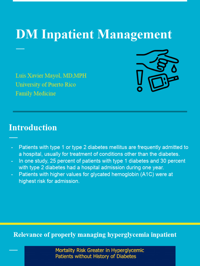 DM Inpatient Management | PDF